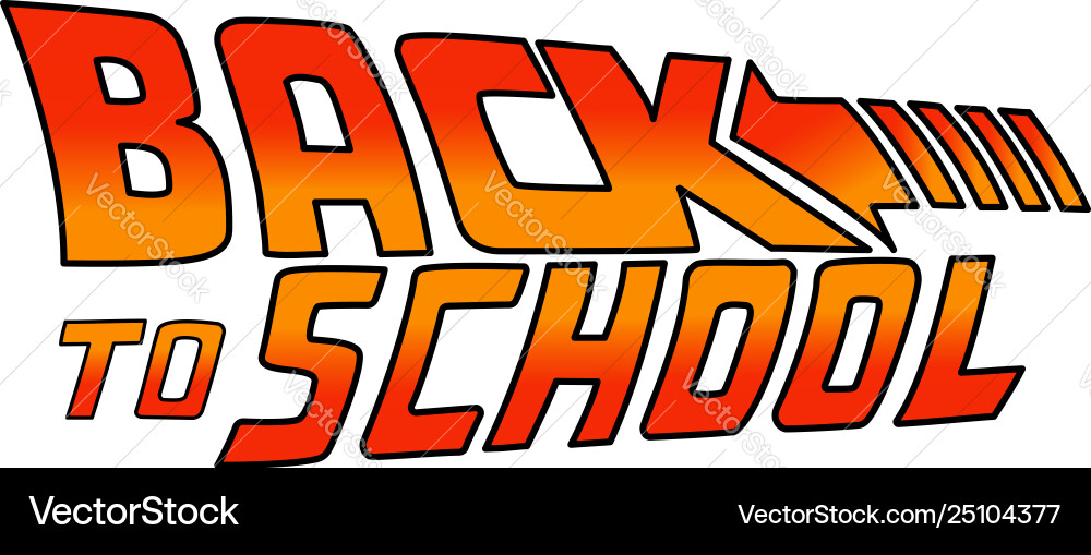 Back to school logo welcome sign Royalty Free Vector Image