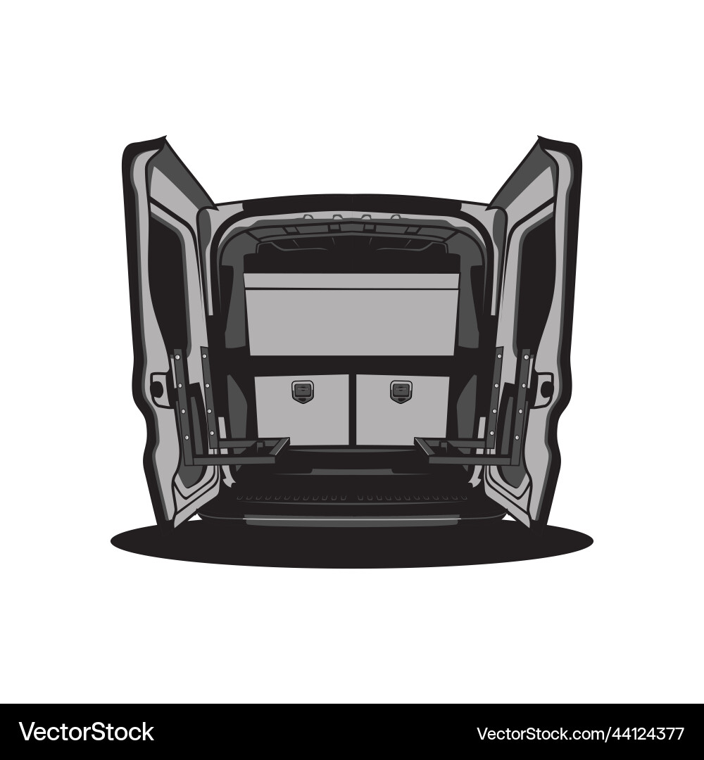 Big truck with trailer template Royalty Free Vector Image
