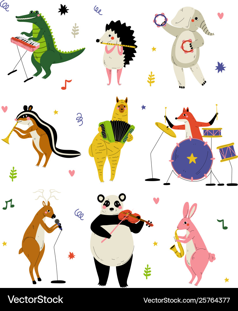 Cute Animals Playing Instruments