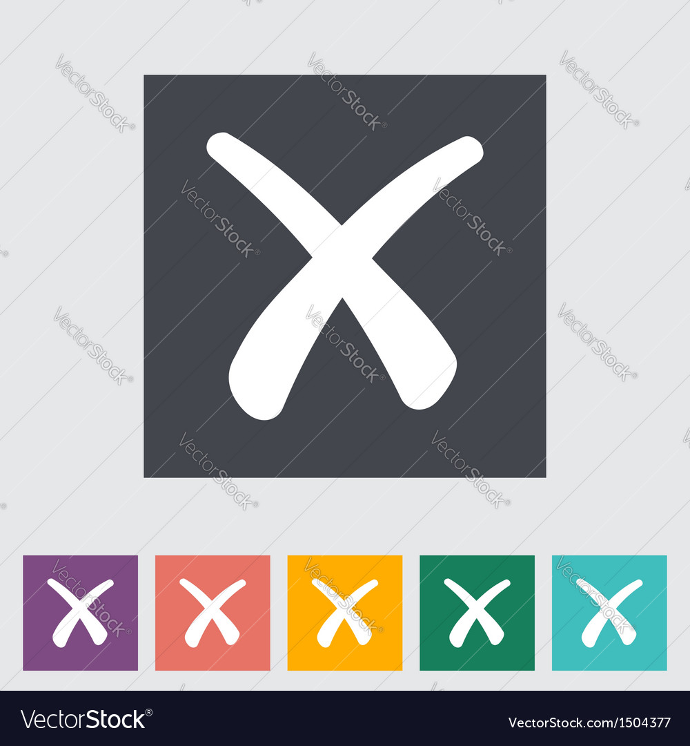 Delete button 2 Royalty Free Vector Image - VectorStock