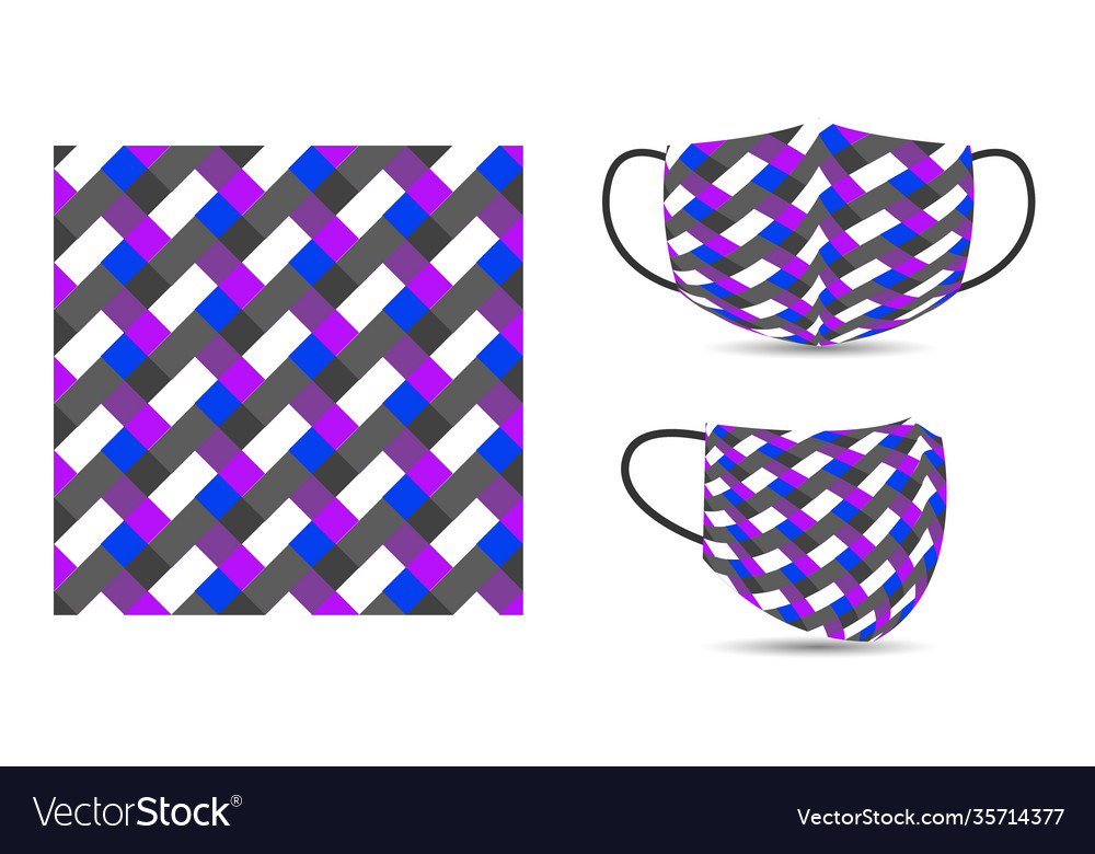 Face mask design concept with geometric shape Vector Image