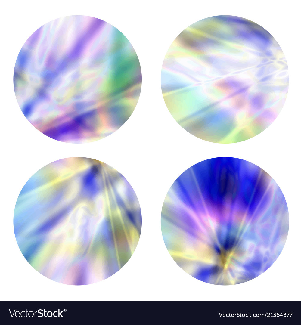 Holographicgradient round frames set Royalty Free Vector