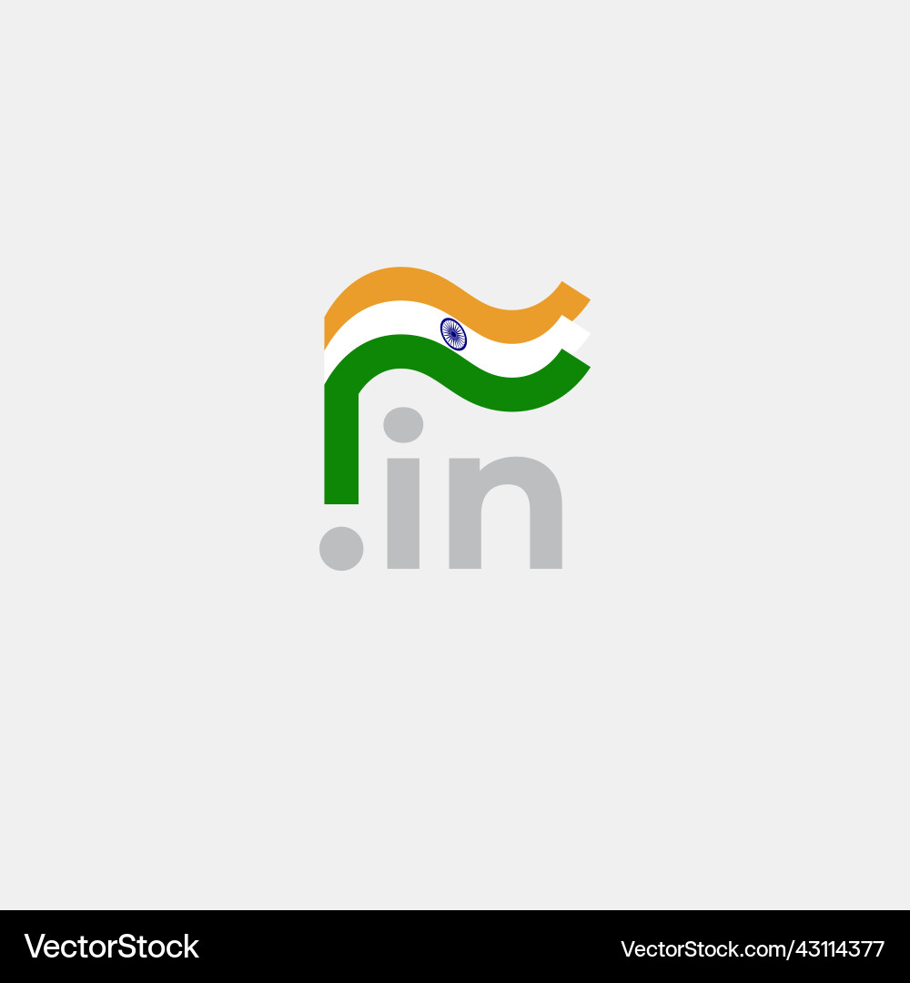 India flag icon original simple design indian Vector Image