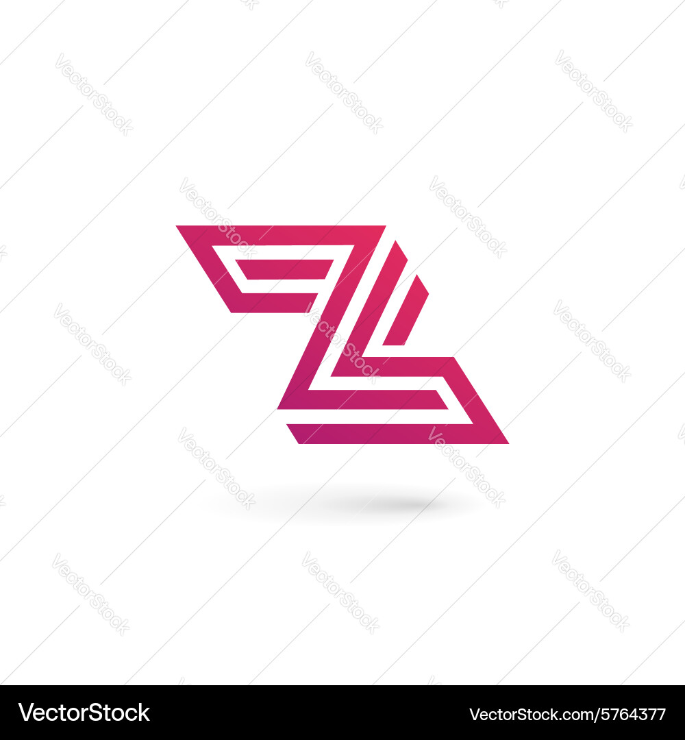 Letter z number 2 logo icon design template Vector Image