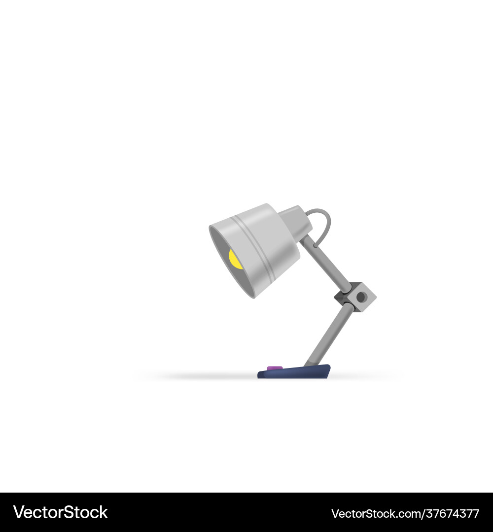 Office desk lamp flat cartoon style Royalty Free Vector