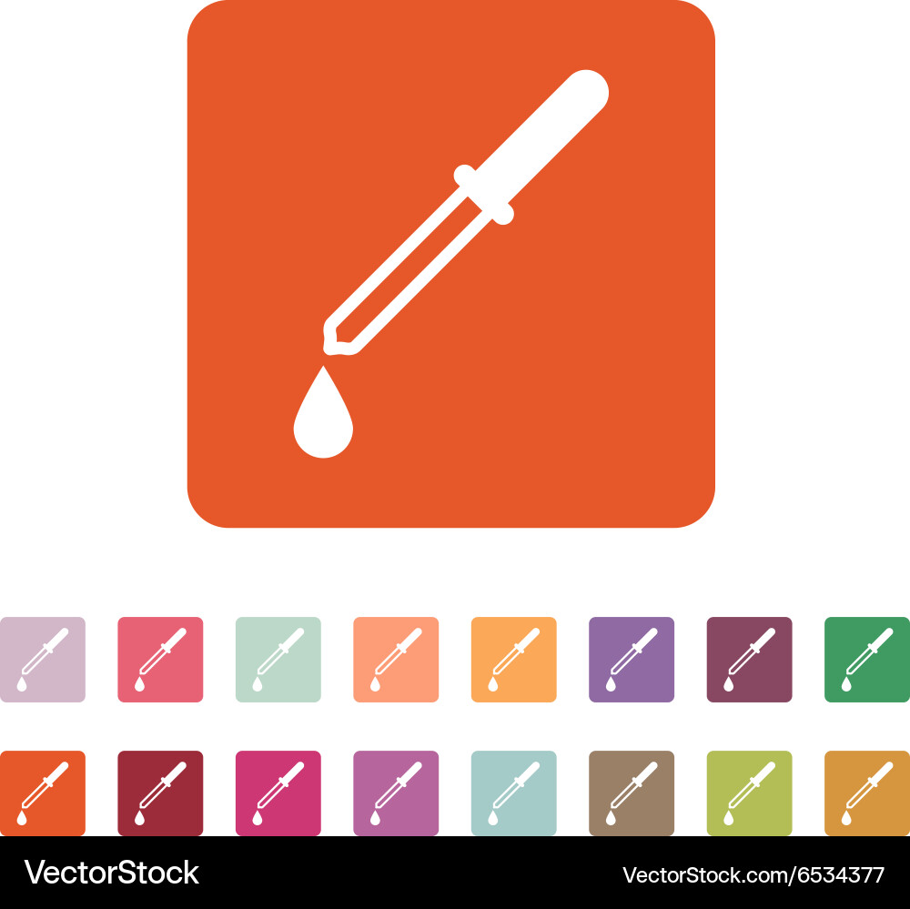 Pipette icon dropper and eyedropper analysis Vector Image