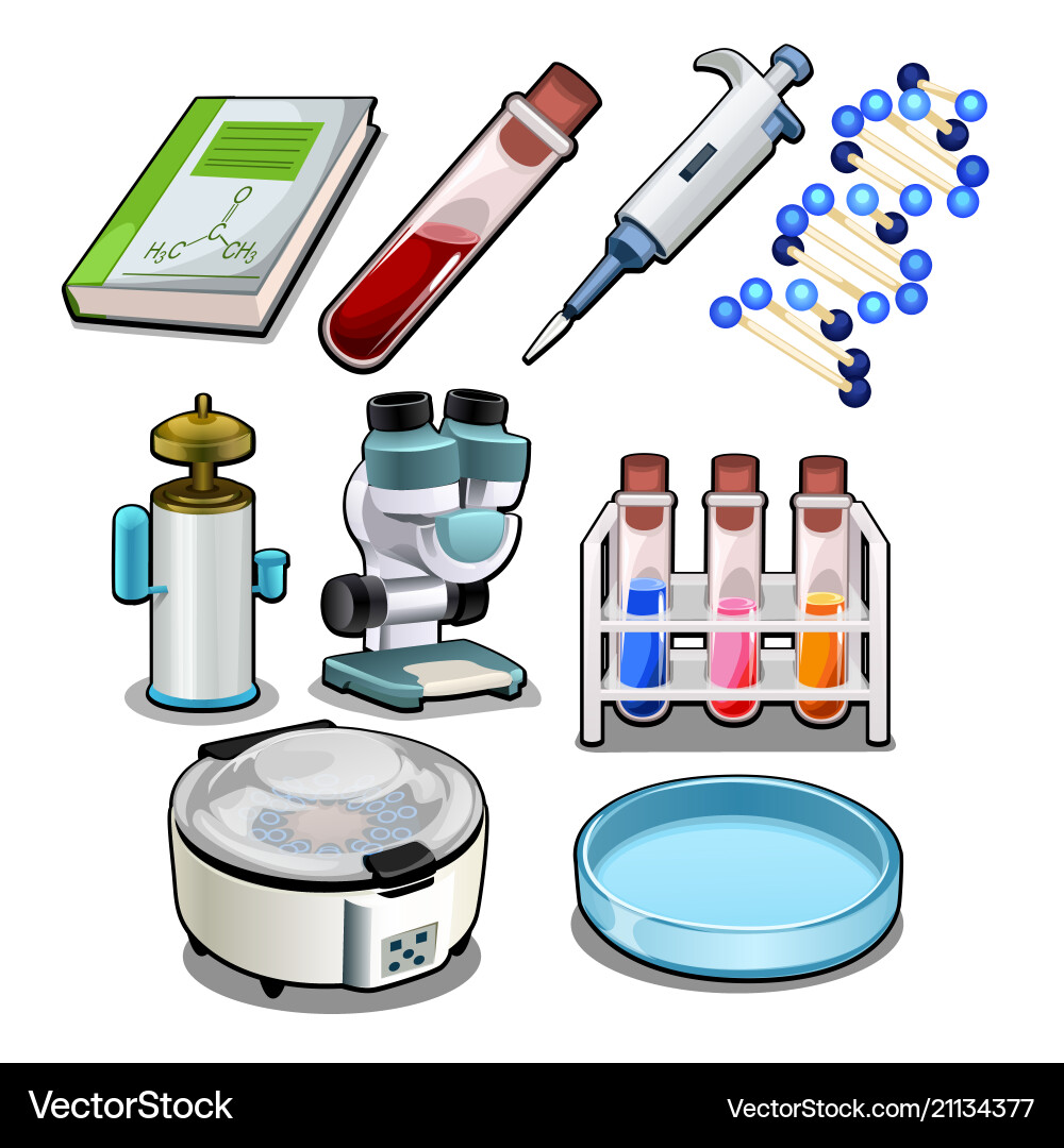 Set of objects on the subject chemical Royalty Free Vector
