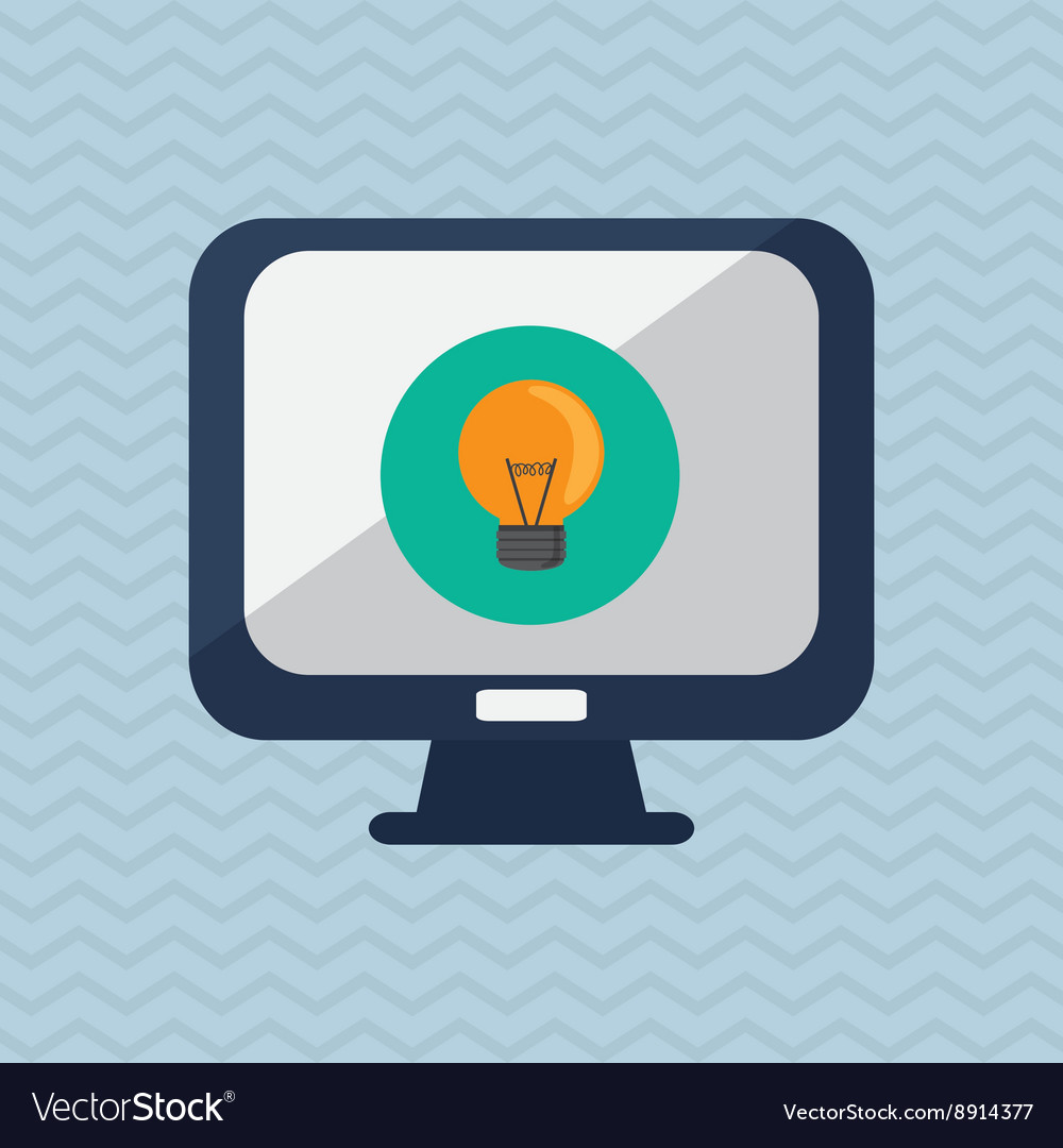 Technology design computer icon colorful Vector Image