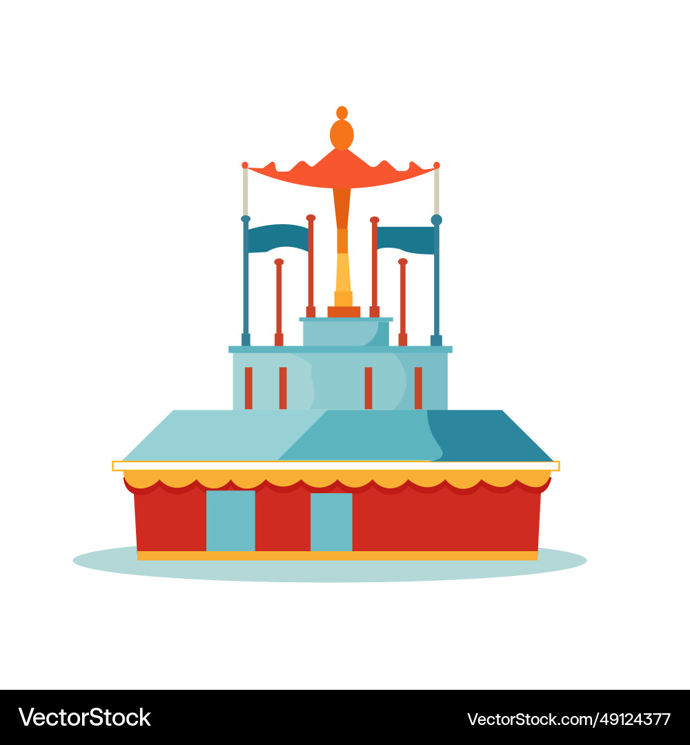 Theme parks attractions carnival amusement park Vector Image