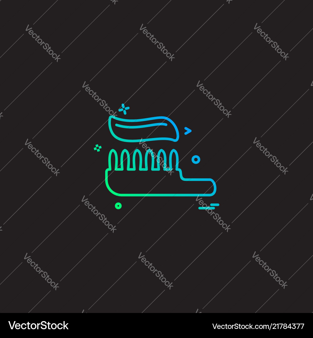Toothpaste brush toothbrush health icon design Vector Image