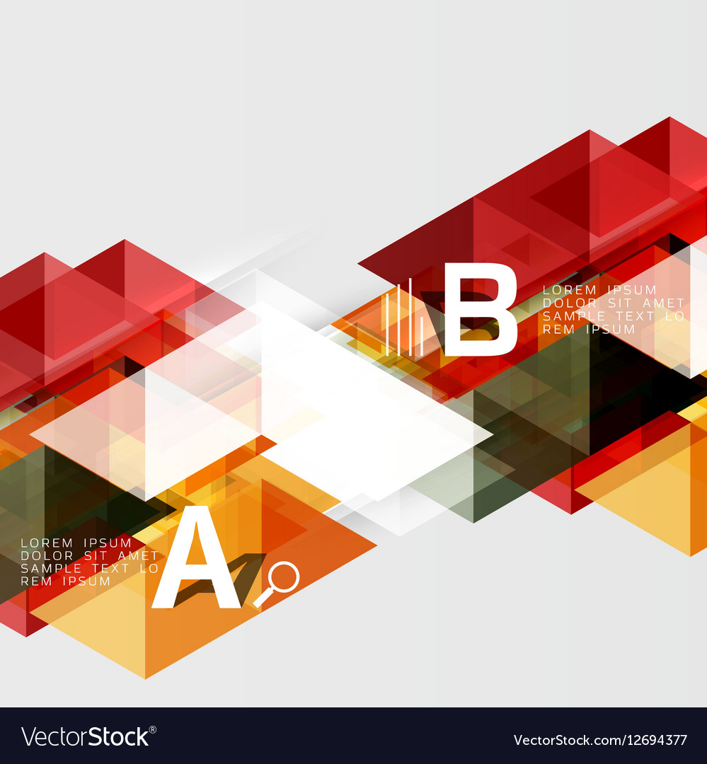 Transparent overlapping triangles Royalty Free Vector Image