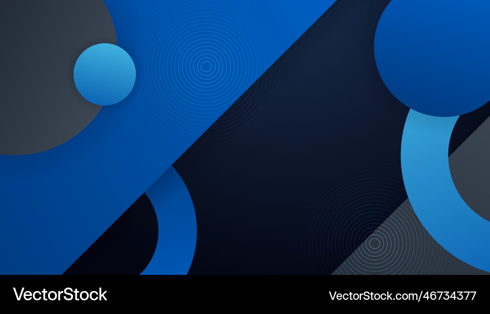 Trendy composition of blue technical shapes Vector Image