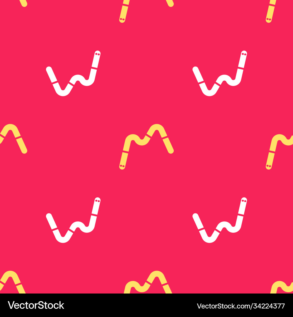 Yellow jelly worms candy icon isolated seamless Vector Image