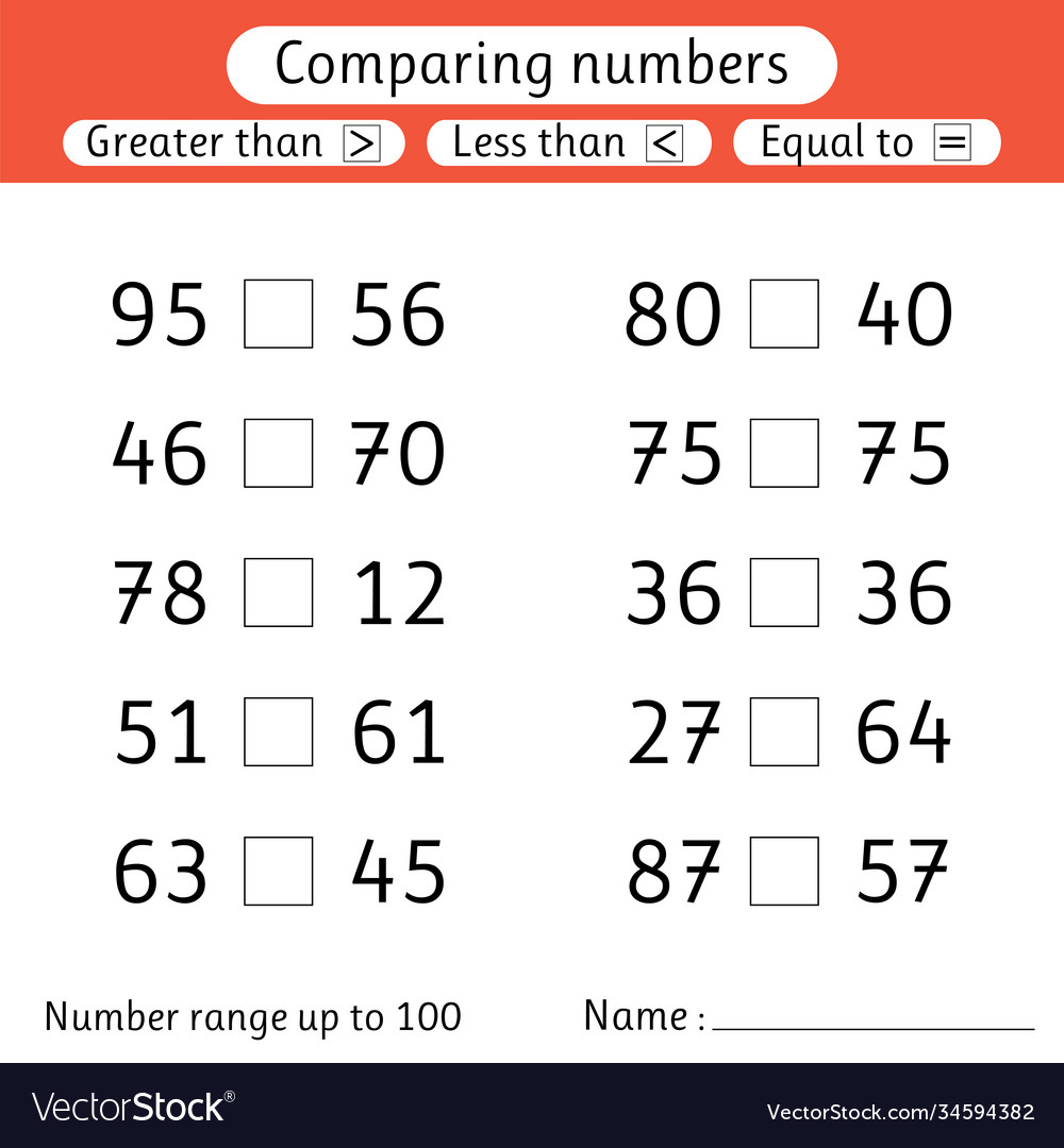 Comparing Numbers Less Than Greater Equal Vector Image 52 OFF Comparing Numbers Less Than Greater Equal Vector Image 52 OFF