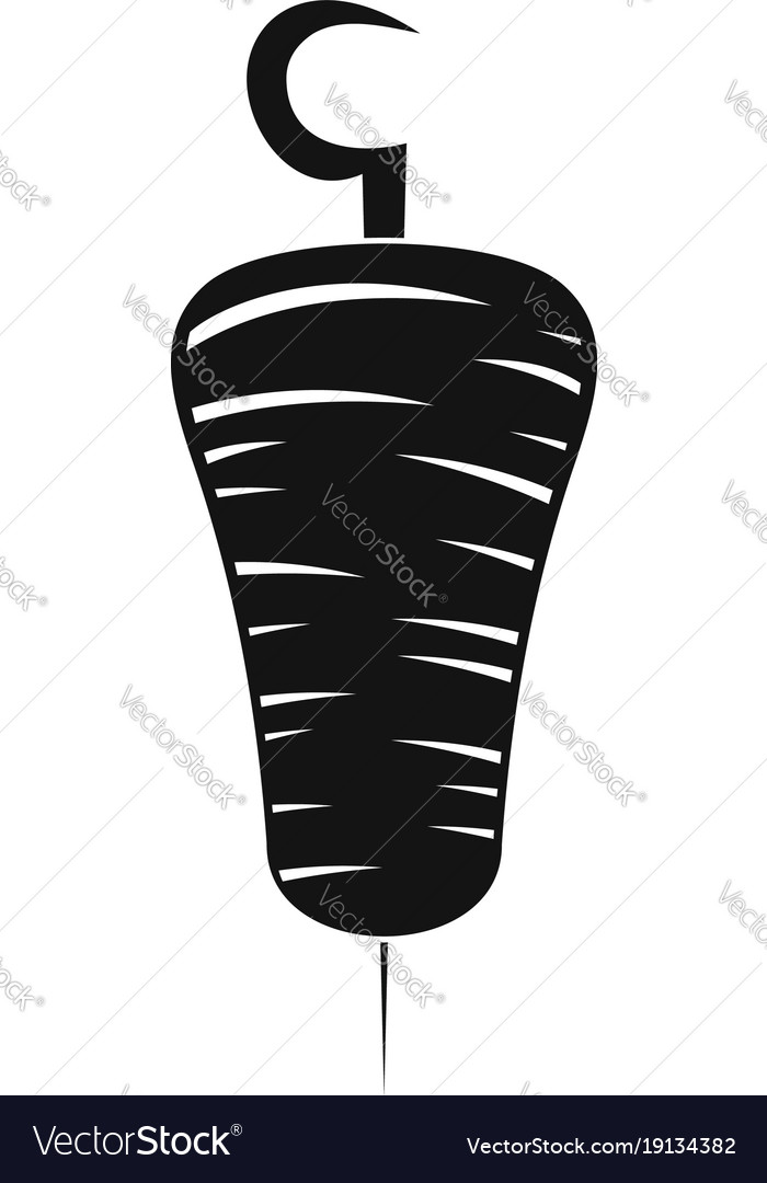 Doner kebab icon simple black style Royalty Free Vector Doner kebab icon simple black style Royalty Free Vector