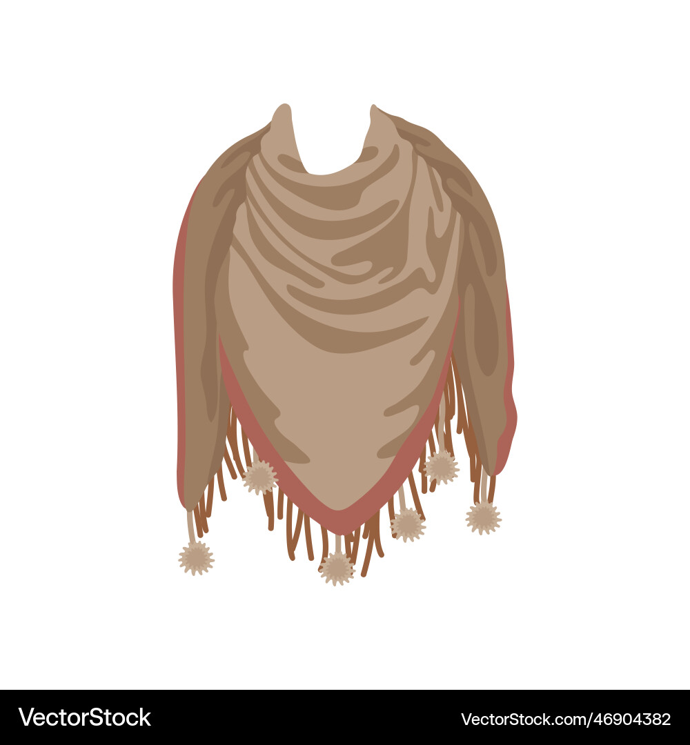 Female neck scarf in boho style Royalty Free Vector Image