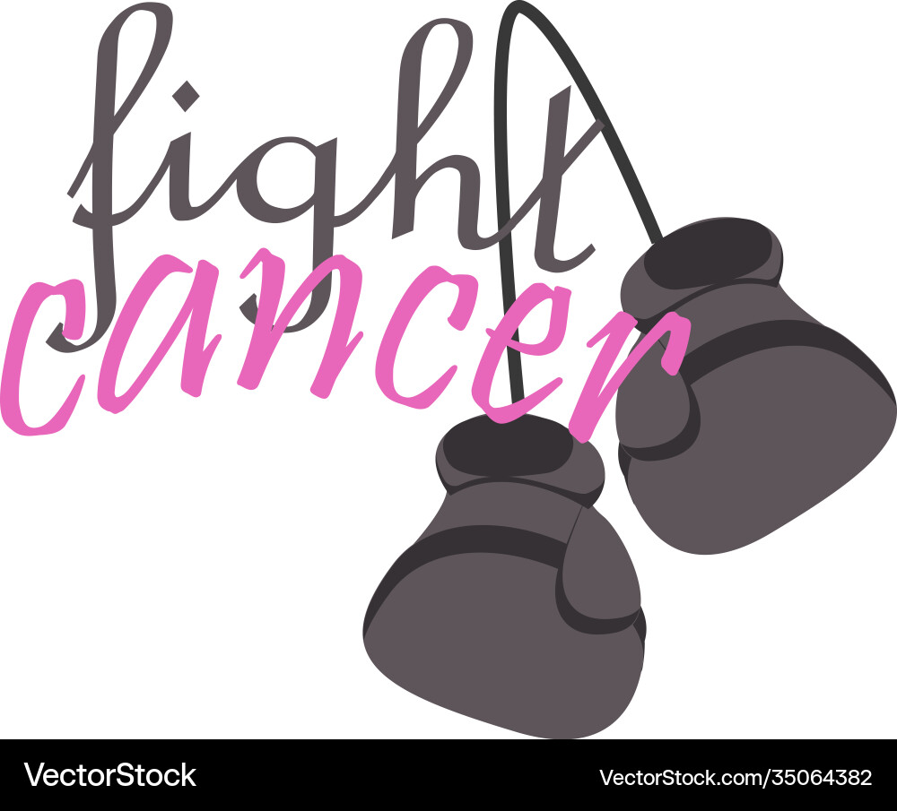 Fight cancer on white background Royalty Free Vector Image