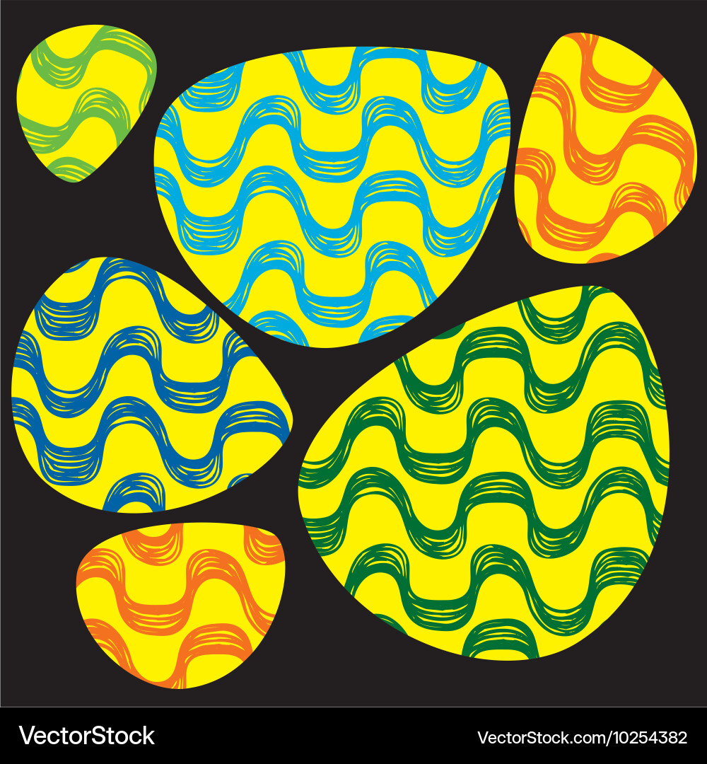 Ipanema beach pattern set Royalty Free Vector Image