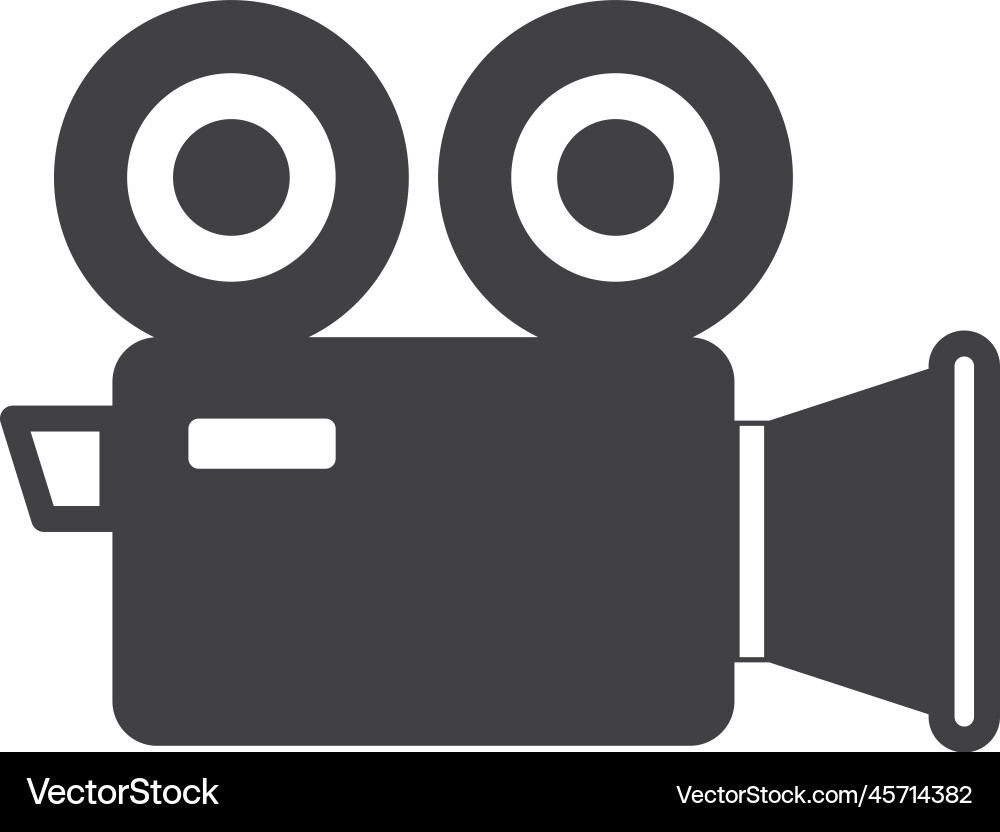 Movie camera in minimal style Royalty Free Vector Image