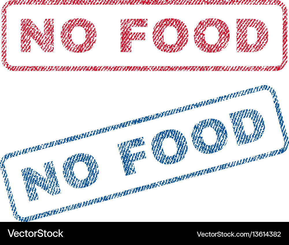 No food textile stamps Royalty Free Vector Image