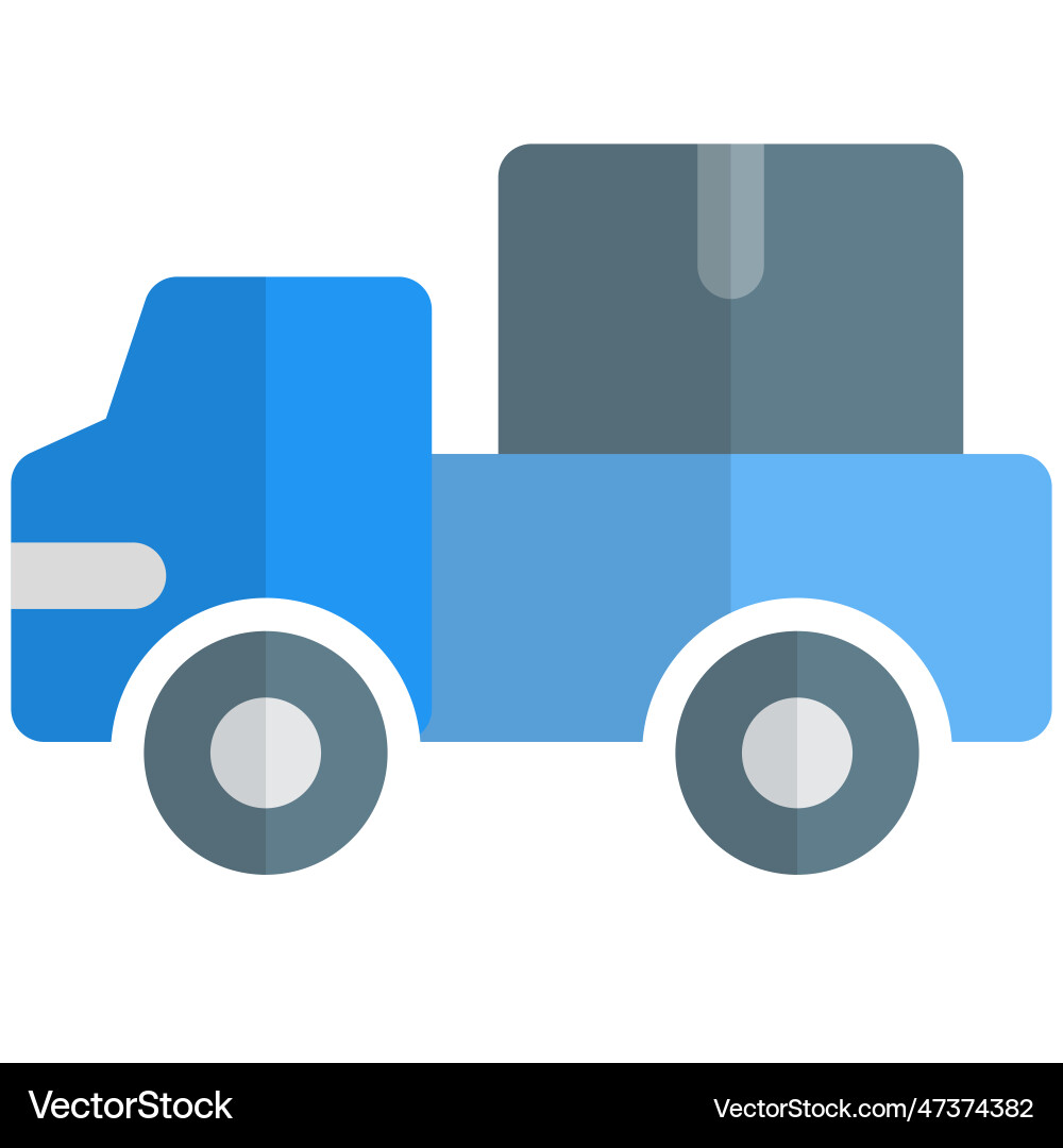 Pick up vehicle carrying shipment Royalty Free Vector Image