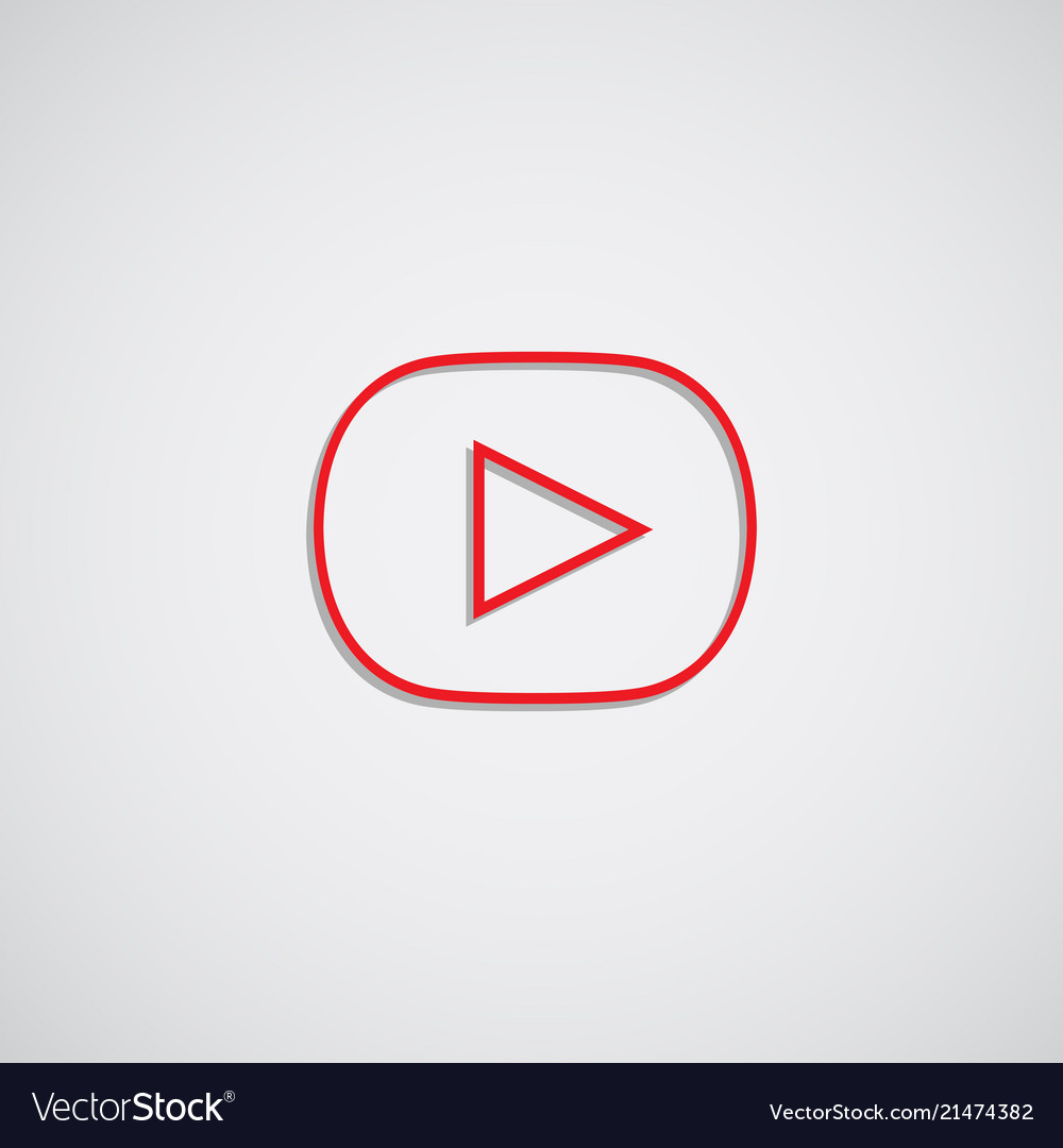 Red play button Royalty Free Vector Image - VectorStock