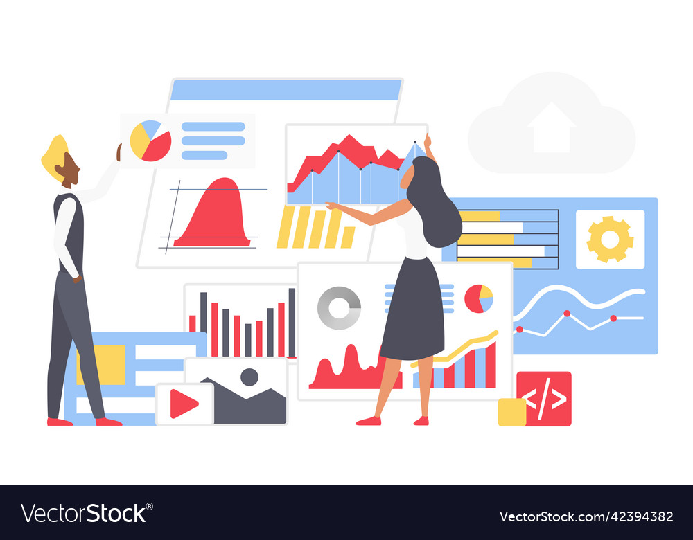 Searching engine optimization analysis process Vector Image