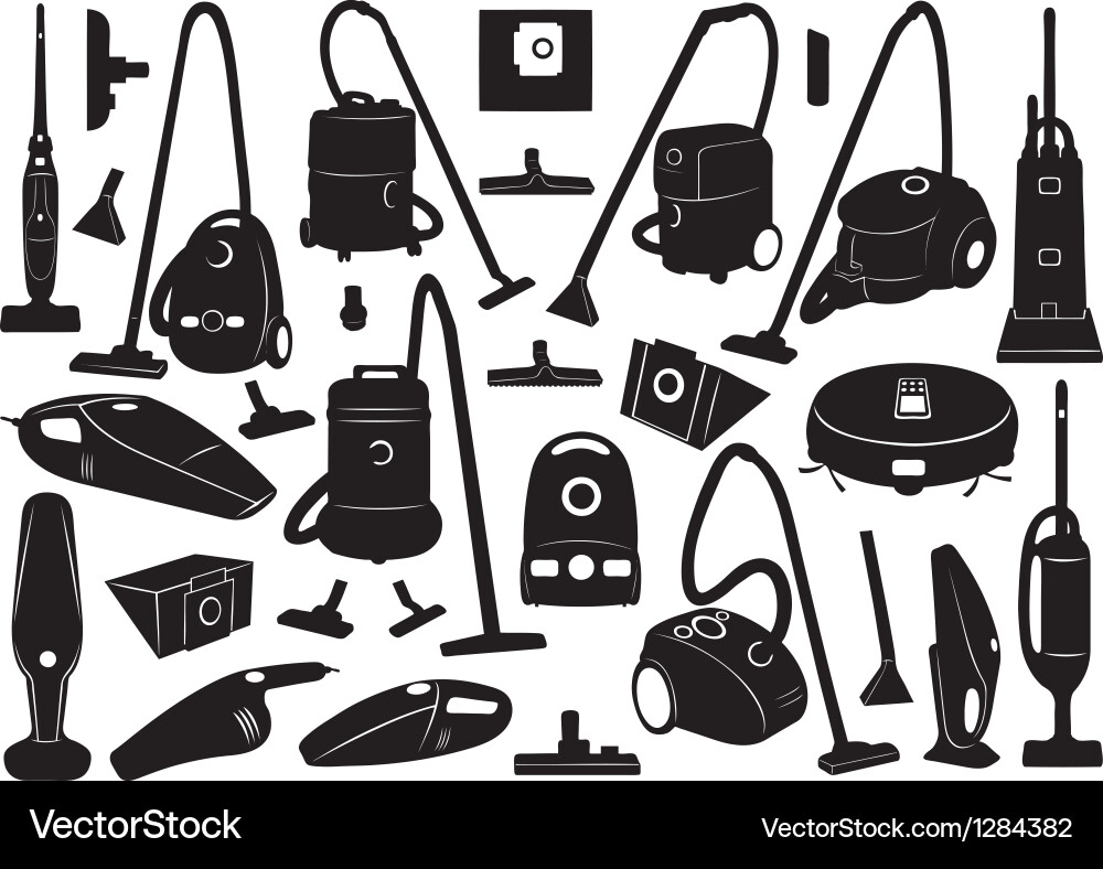 Set of different vacuum cleaners Royalty Free Vector Image