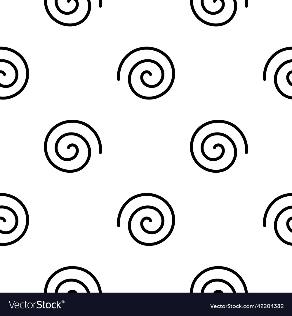 Spiral line seamless pattern with abstract theme Vector Image
