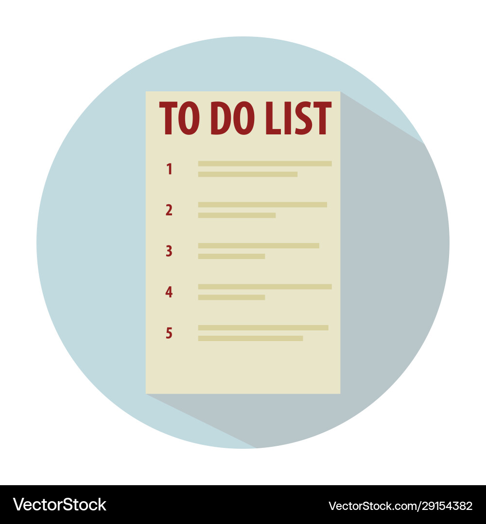 To do list with inscriptions and numbering flat Vector Image
