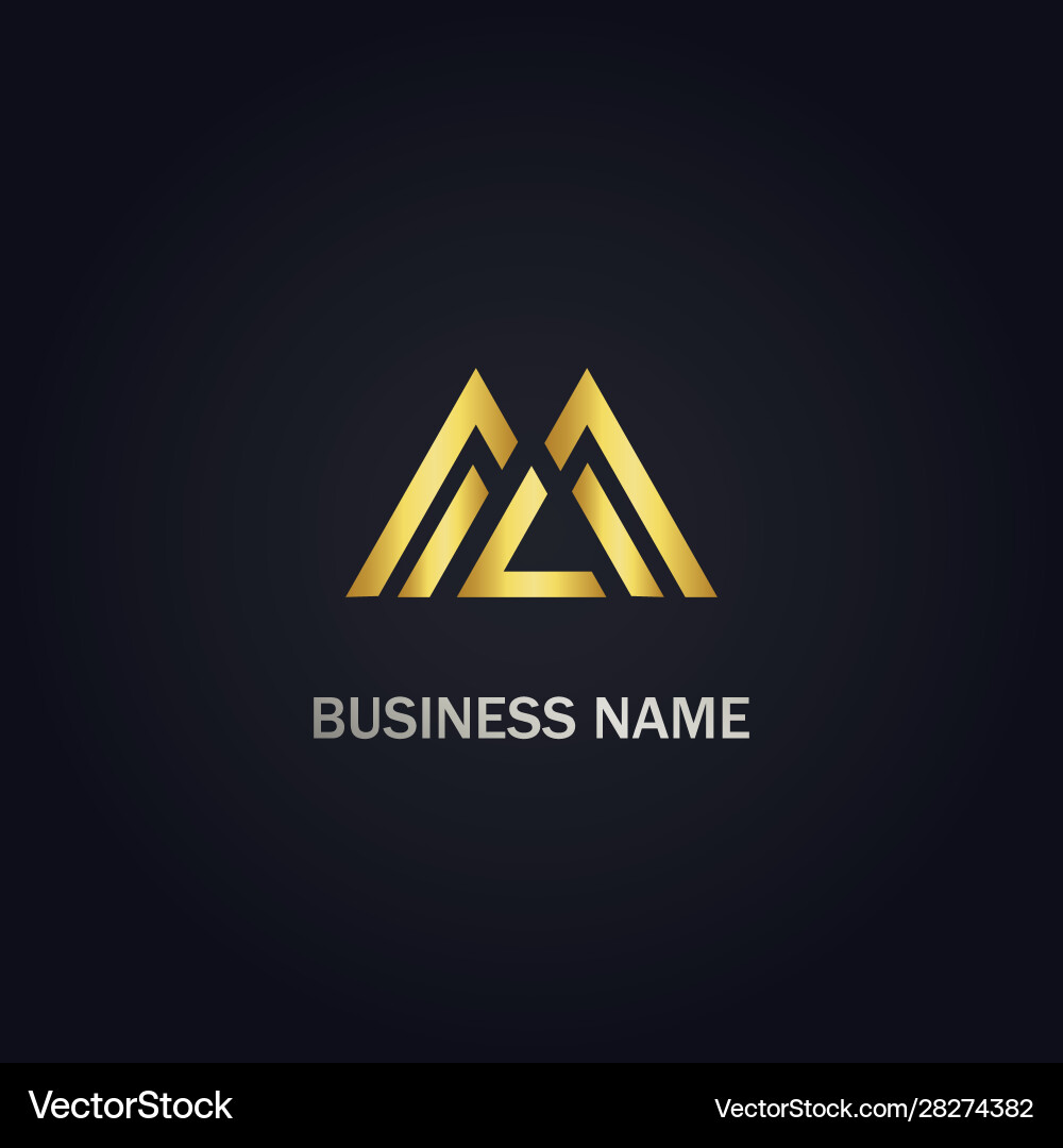Triangle shapeline business logo Royalty Free Vector Image