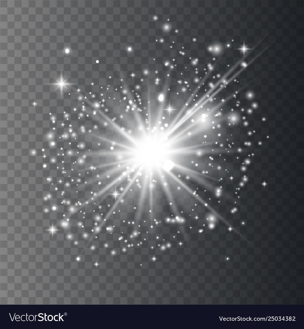 White light explosion effect Royalty Free Vector Image
