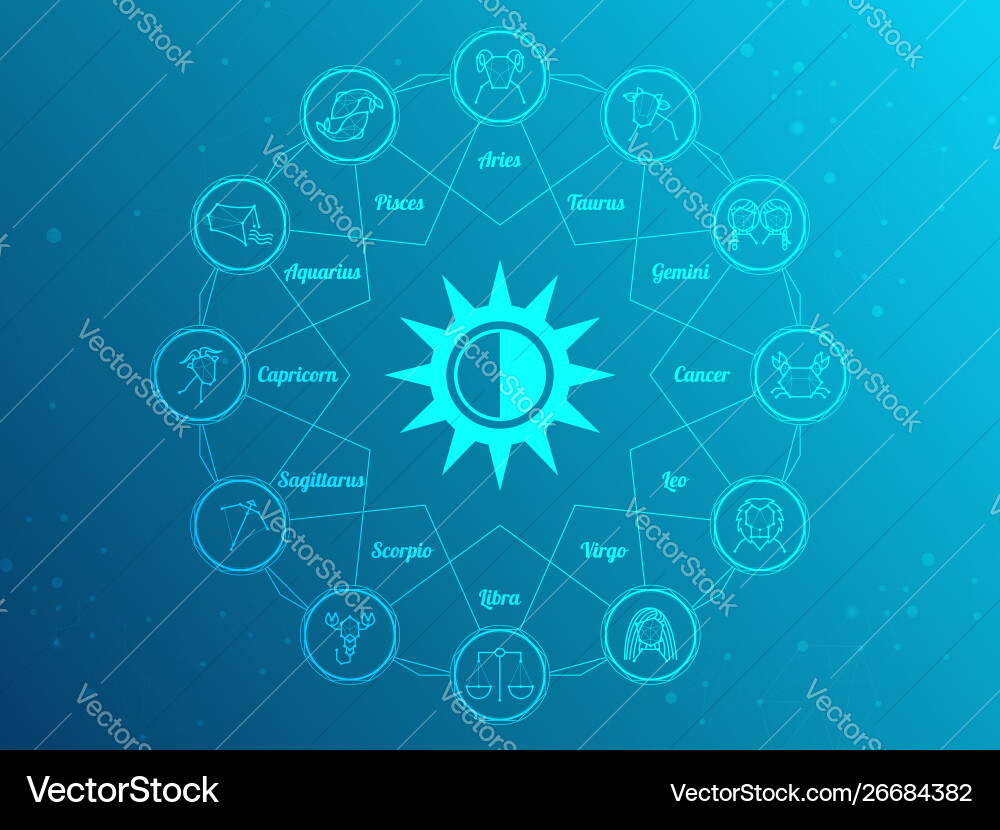 Zodiac circle Royalty Free Vector Image - VectorStock
