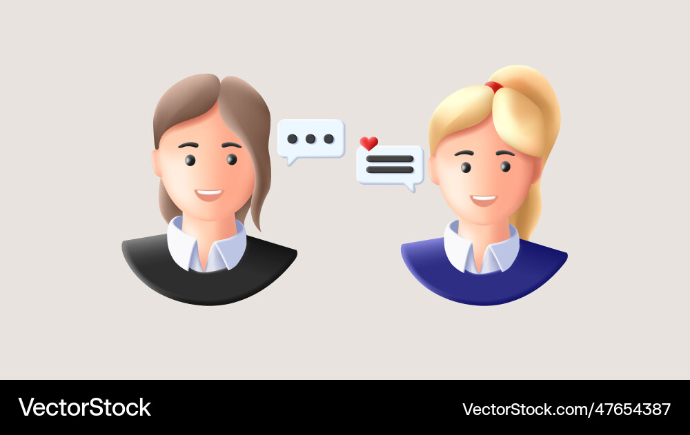 3d render style of people having Royalty Free Vector Image