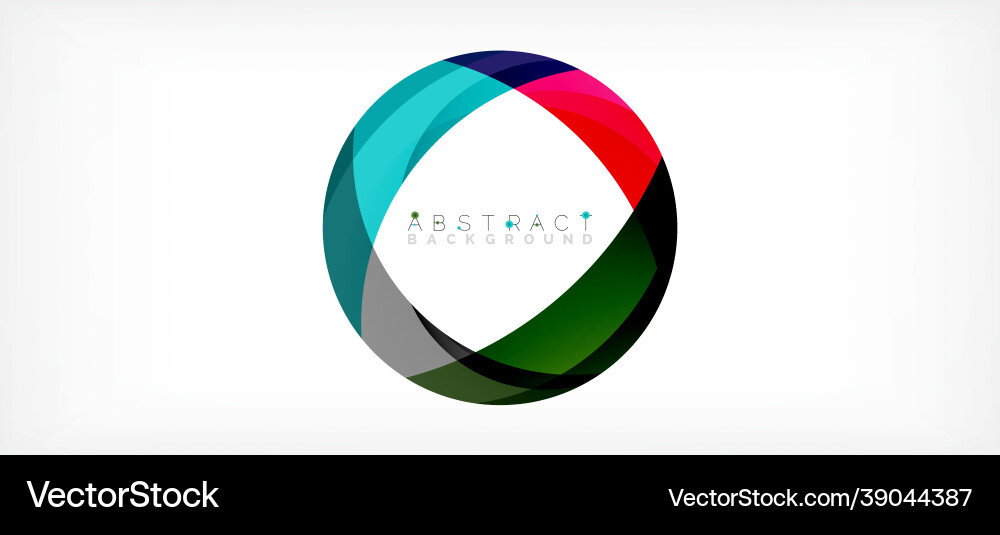 Color circle shapes minimal geometric background Vector Image