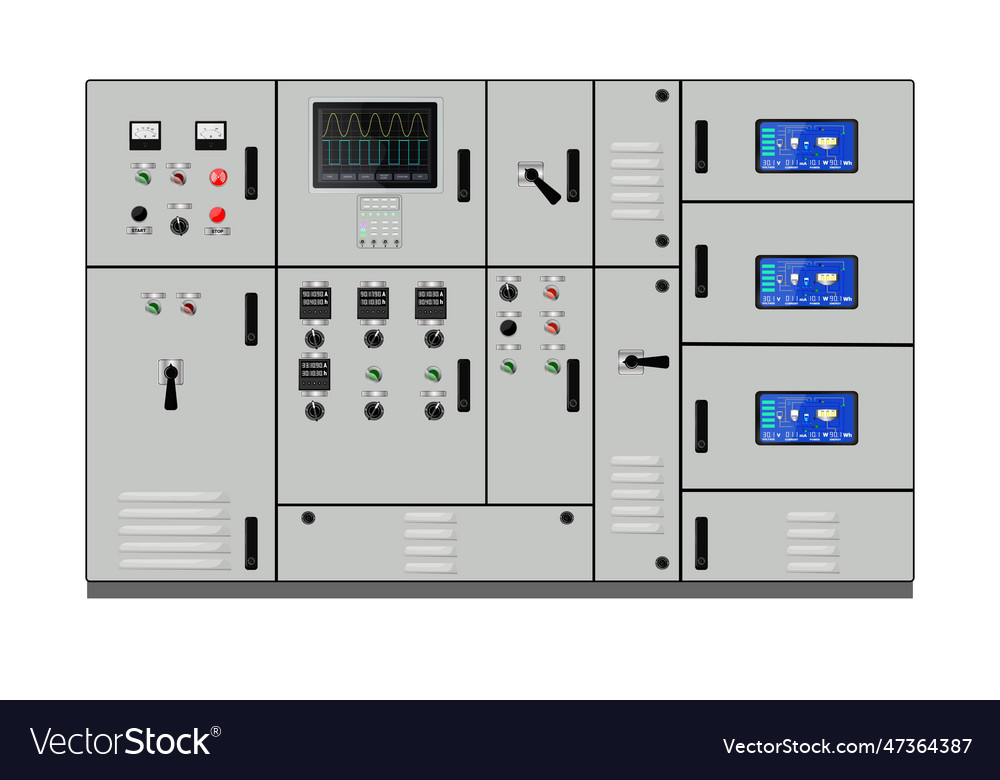 Control panel production Royalty Free Vector Image