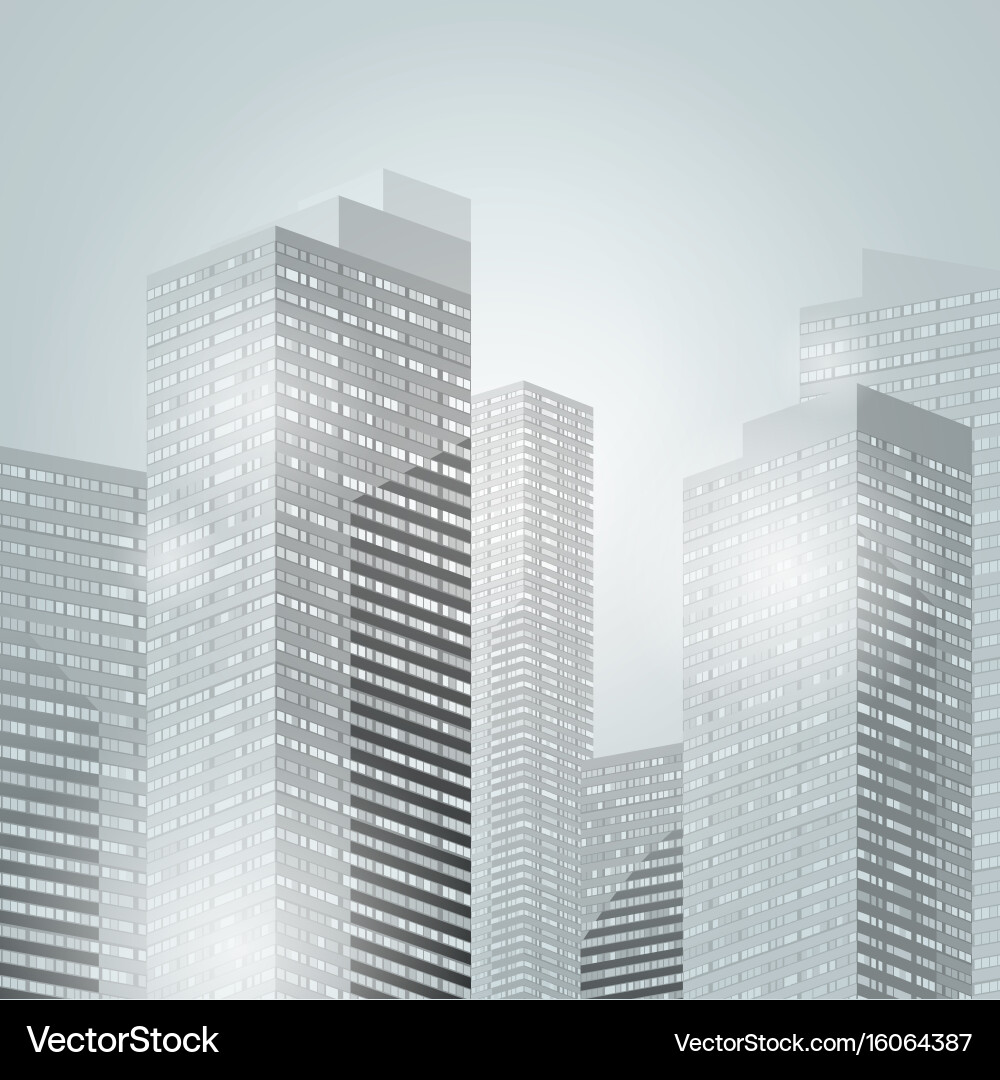 Downtown skyscrapers city background Royalty Free Vector