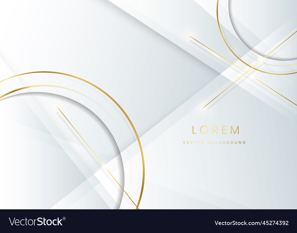 Abstract Gold Circle Lines Geometric Overlapping Vector Image
