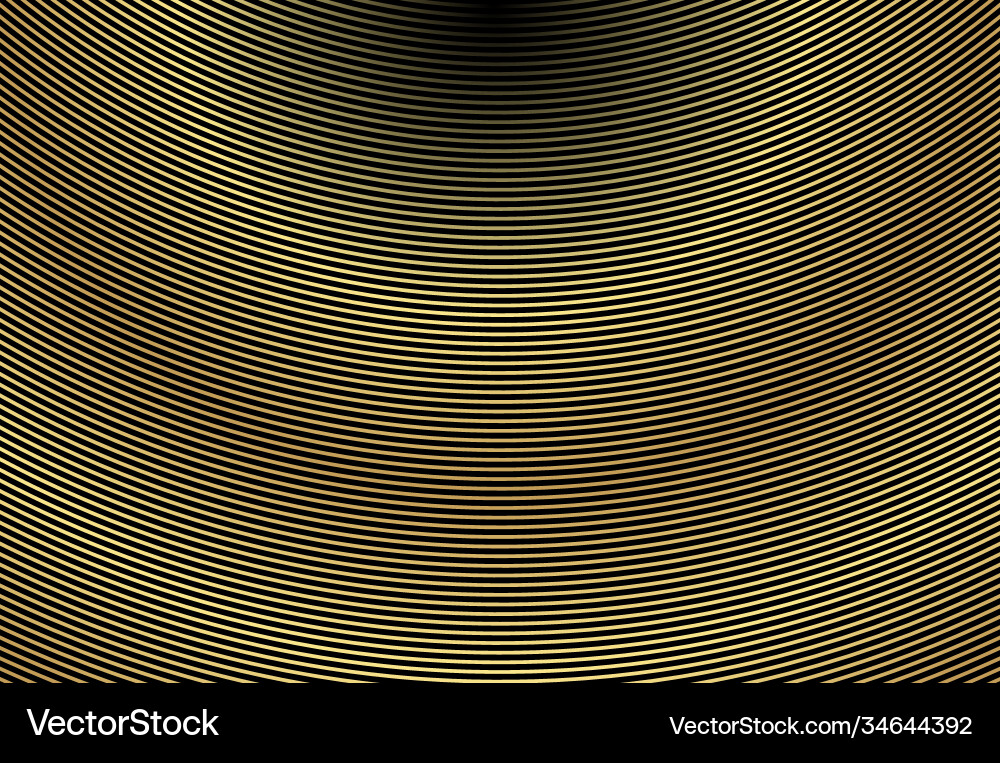 Abstract gold color warped diagonal striped Vector Image