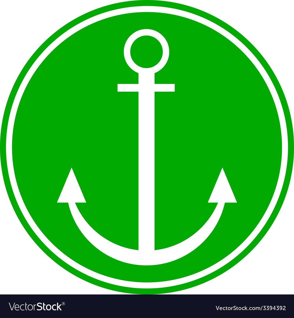 Anchor button Royalty Free Vector Image - VectorStock