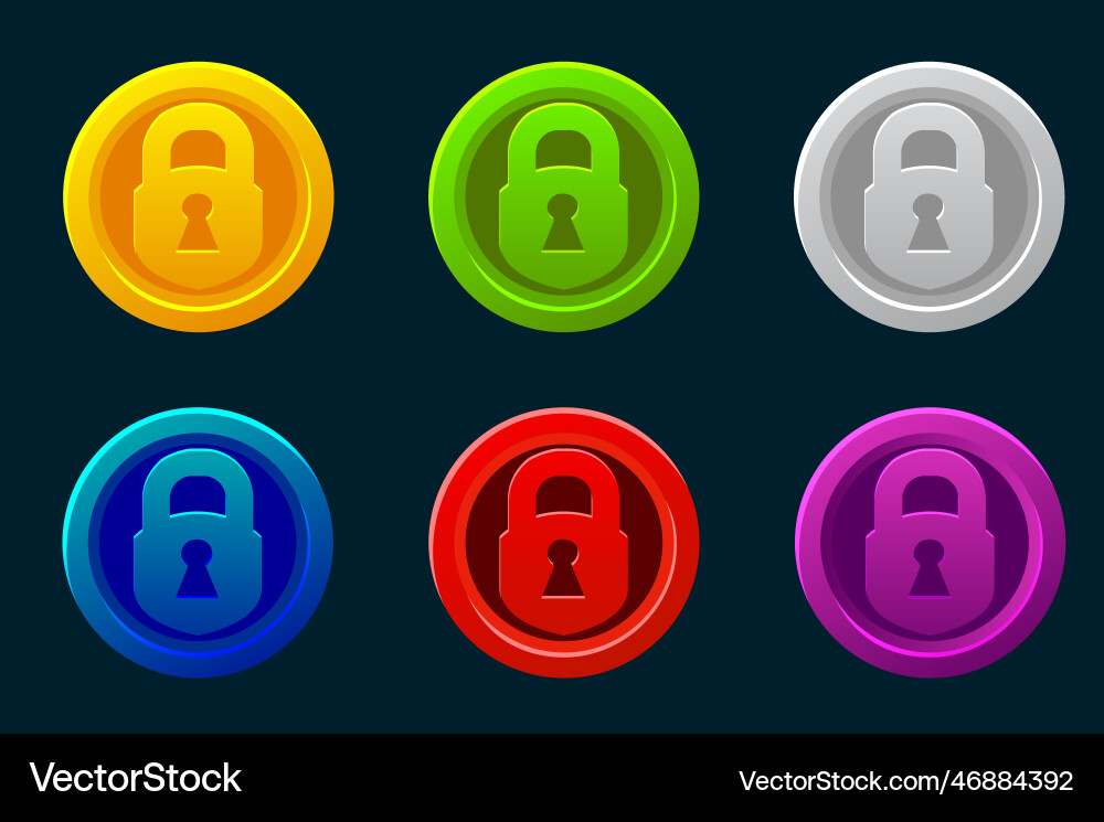 Closed padlock icon isolated on color background Vector Image