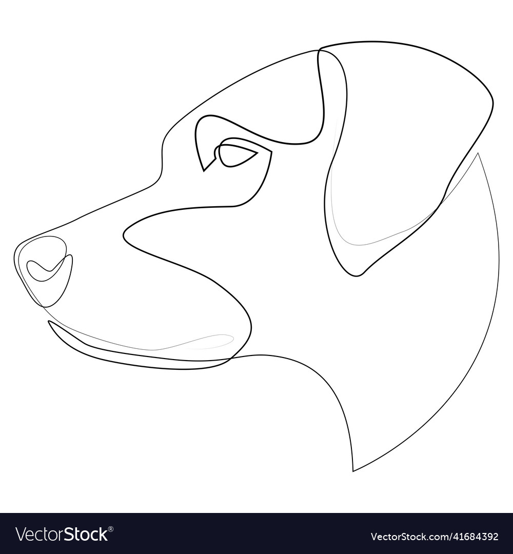 Continuous line rhodesian ridgeback single Vector Image