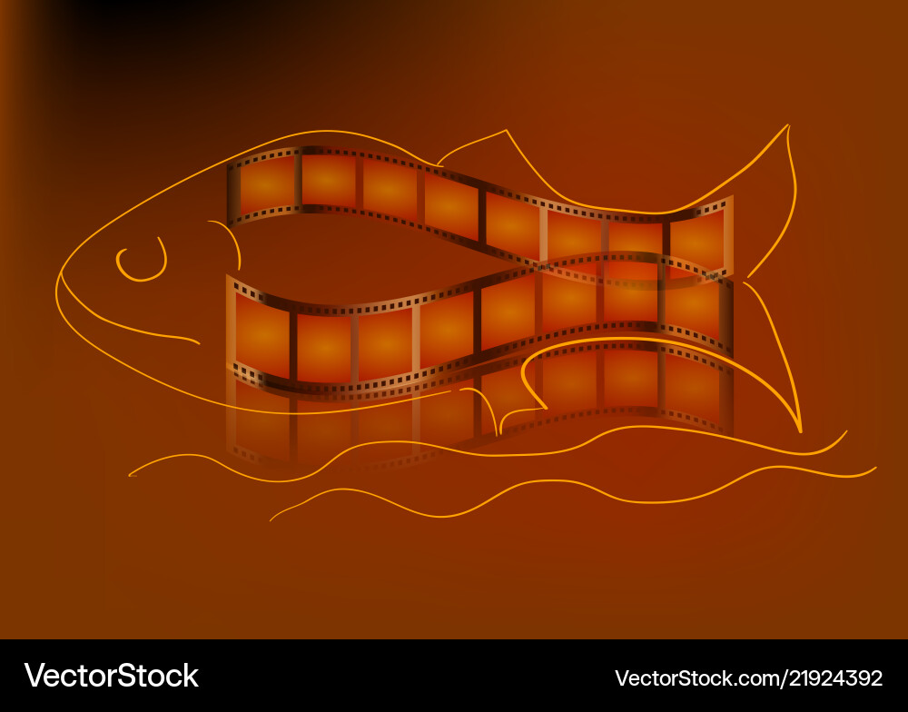 Fish as film strip Royalty Free Vector Image - VectorStock