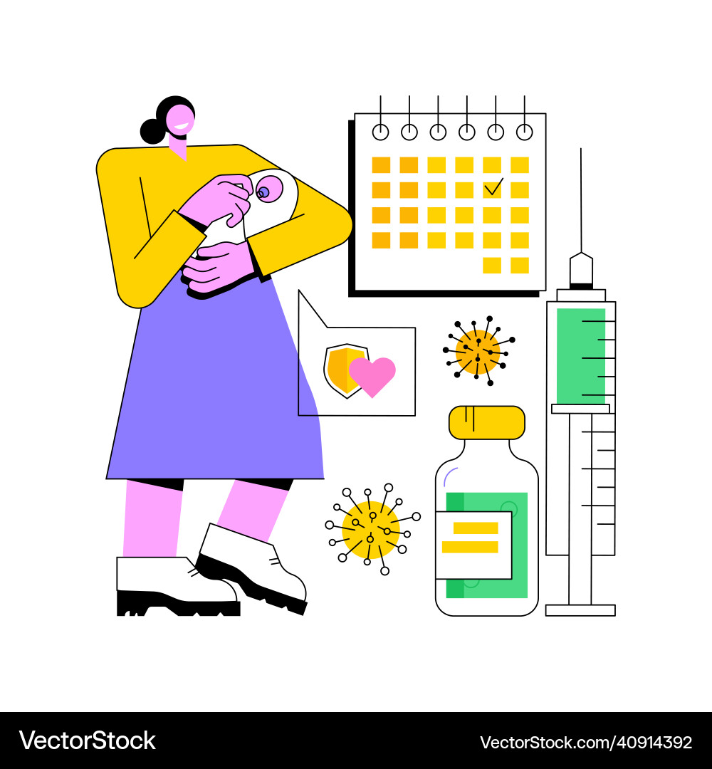 Infant and child vaccination abstract concept Vector Image