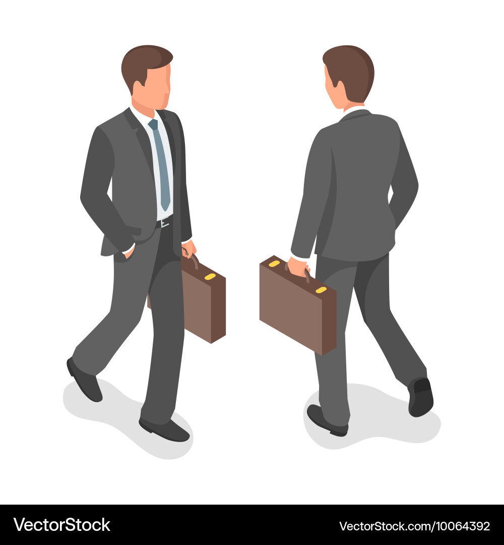 Isometric of businessman Royalty Free Vector Image