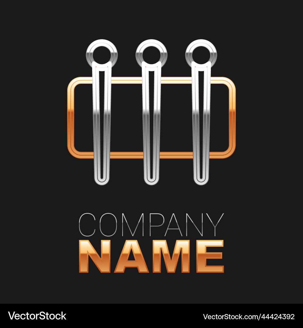 Line needle for sewing icon isolated on black Vector Image