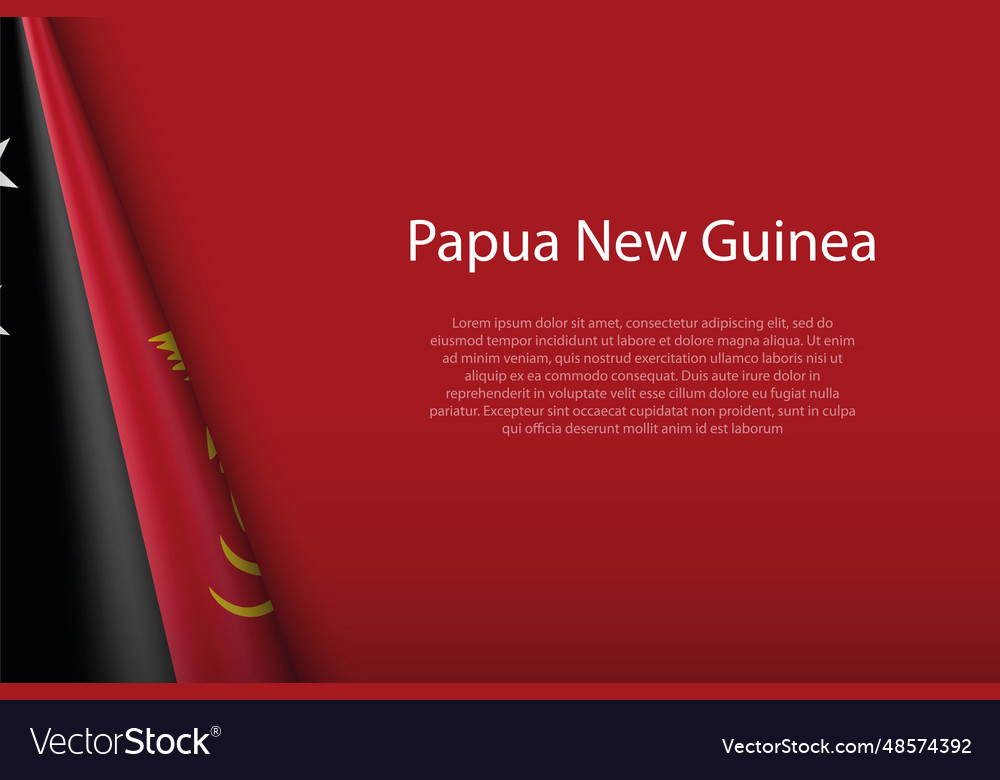 National flag papua new guinea isolated Royalty Free Vector National flag papua new guinea isolated Royalty Free Vector