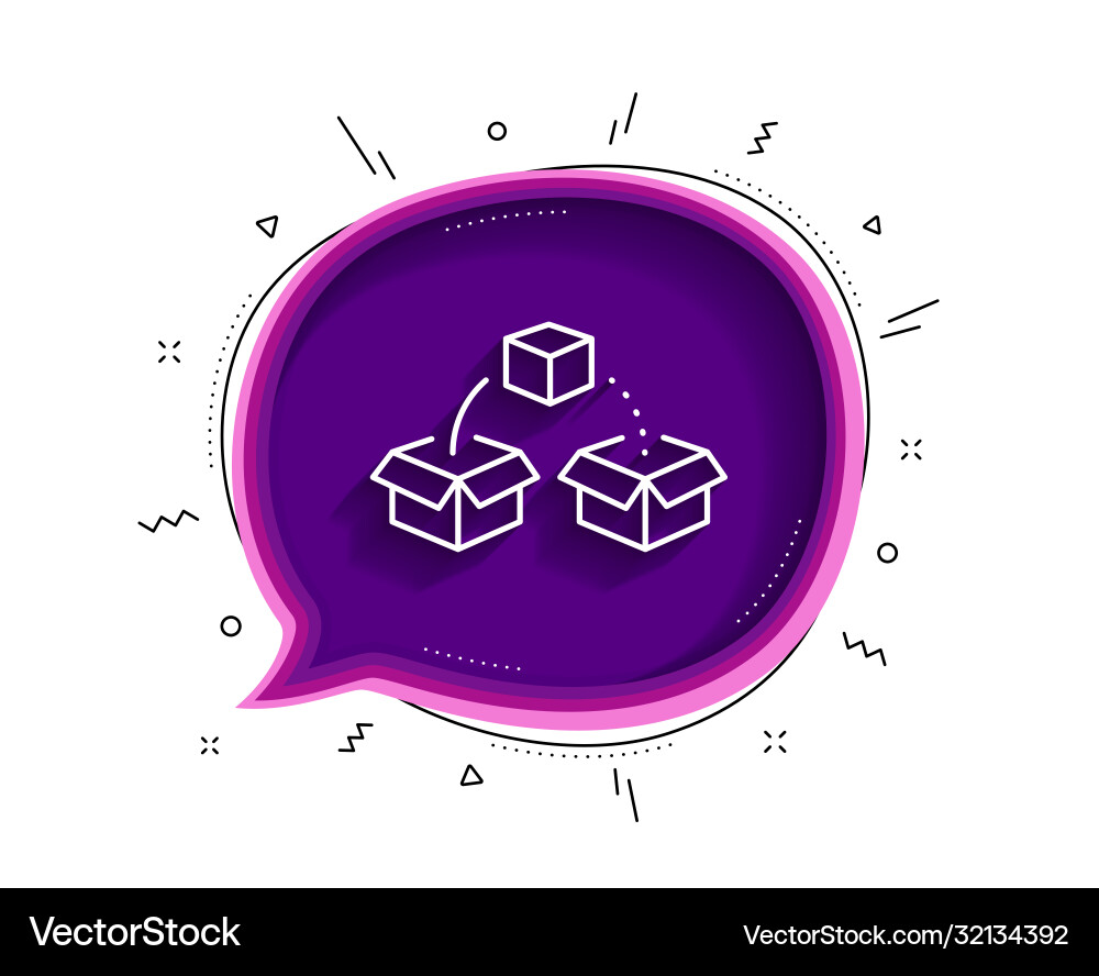 Parcel shipping line icon delivery box sign Vector Image