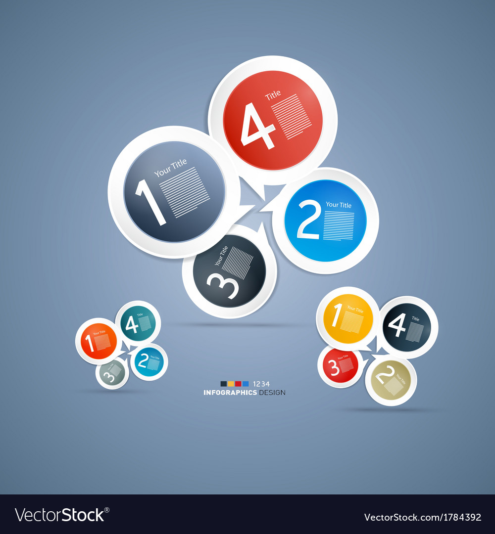 Progress steps for tutorial infographics Vector Image