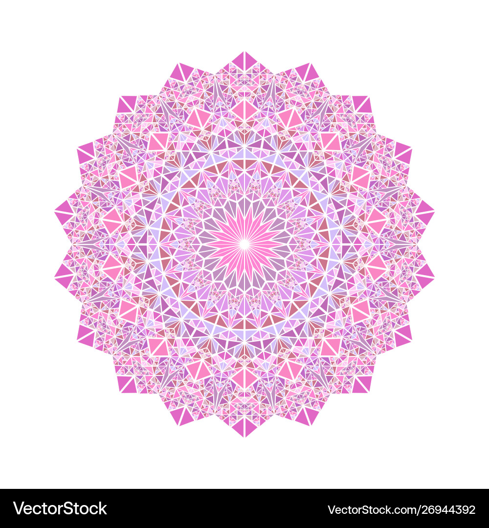 Round geometrical abstract triangle tile pattern Vector Image
